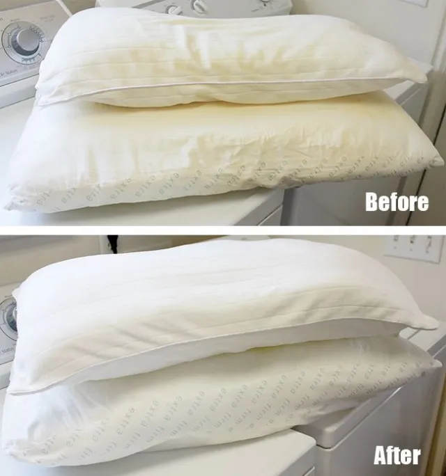Here’s how to clean your bed pillows so they stay white and smell nice